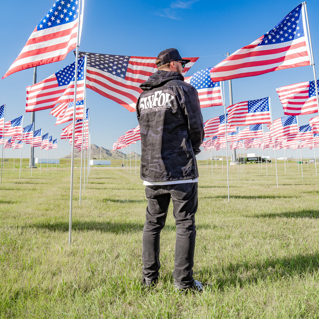 Slyfox "Graffiti Art" Black Camo Rain Jacket